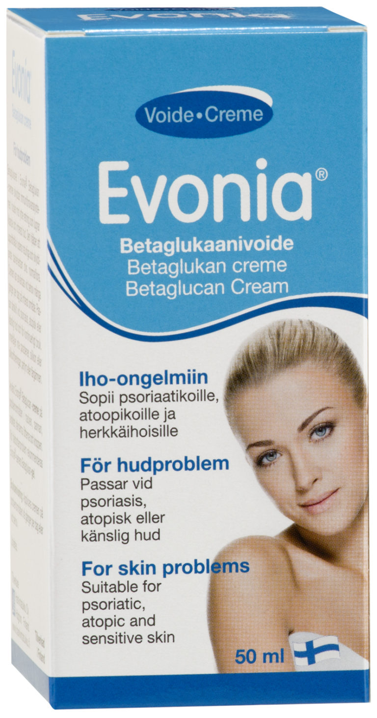 Evonia Betaglukaanivoide 50 ml kotelo 062016 6428300016646 - Hankintatukku